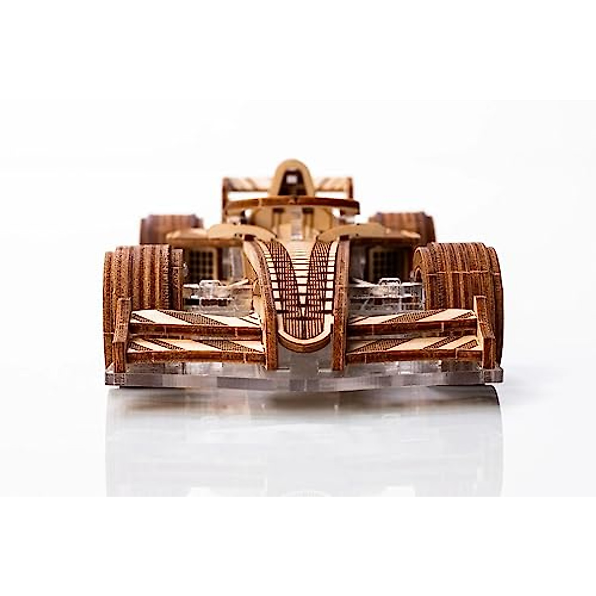 Mechanical Veter Models Wooden and Plastic 3D Puzzle Racer V3 Formula One F1 Racing Car Self-Assembly Set