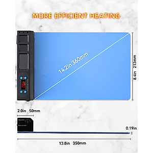 Spolehli Heating Pad with Built-in Led Light, Fast Heat Plate LCD Screen Separator Machine for Phone Ipad Repair 14.2” Heat Mat Screen Removal Tool with Accessory Storage (110V/220V)