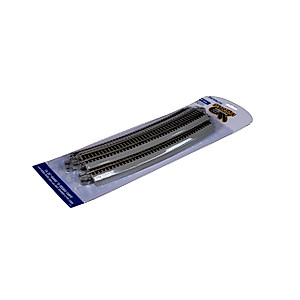 Bachmann Trains - Snap-Fit E-Z TRACK 33.25” RADIUS 18 DEGREE CURVED TRACK (5/card) - NICKEL SILVER Rail With Gray Roadbed - HO Scale