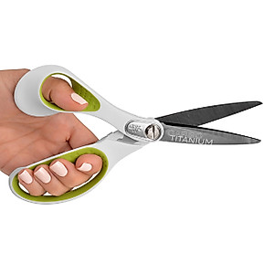 Westcott 8" Lefty Heavy Duty Carbo-Titanium Bonded Scissors, Bent (16446)