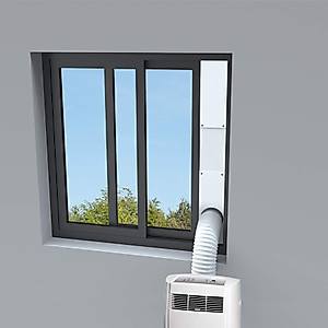 Daisypower Portable Air Conditioner Window Kit,Adjustable Window Vent Kit for Sliding Window,Portable Air Conditioner Replacement AC Window Kit for 5.9 Inch Exhaust Hose,Up to 47 Inch Window Seal Kit