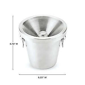 True Stainless Steel Spittoon for Wine, Whiskey, Cocktails, Alcohol Tasting Spit Cup – Savor, Set of 1, Silver Spitter