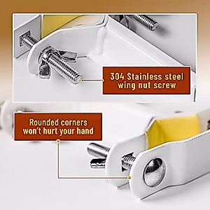 Vinazone Patio Umbrella Holder, Heavy Duty Deck Umbrella Mount, Umbrella Holder for Deck Railing, Deck Mount Umbrella Holder, Umbrella Deck Mount, Umbrella Clamp for Fence, Railing, Deck- 2Pack -White