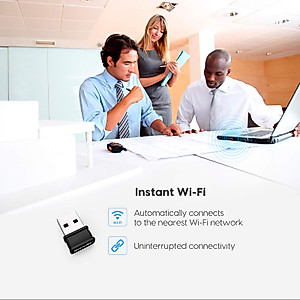 Tenda Wi-Fi Dongle, N150 Mini Wireless Network USB Wi-Fi Adapter for PC Desktop Laptop (Supports Windows XP/7/8/8.1/10, Driver-Free, Soft AP, USB 2.0) Plug & Play - W311MI V4.0