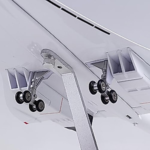 STONESTAR 1/125 Concorde Model Airplane with Cabin Lights, Resin Aircraft Model Kits Aircraft Display Model for Aircraft Enthusiasts Collection and Home Office Desk Decor (1/125, France)