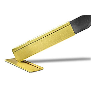 Kiridashi Craft Pocket Knife Japanese Blade Brass Handle with Sheath for Left-handed