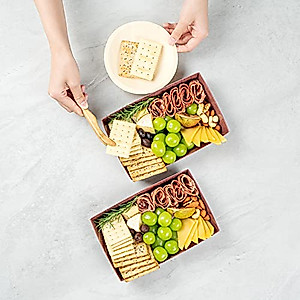 Restaurantware Matsuri Vision 8 x 5 x 1.5 Inch Medium Sushi Trays 100 Greaseproof Sushi Packaging Boxes - Lids Sold Separately Disposable Wood Grain Paper Sushi Containers For Entrees Or Snacks