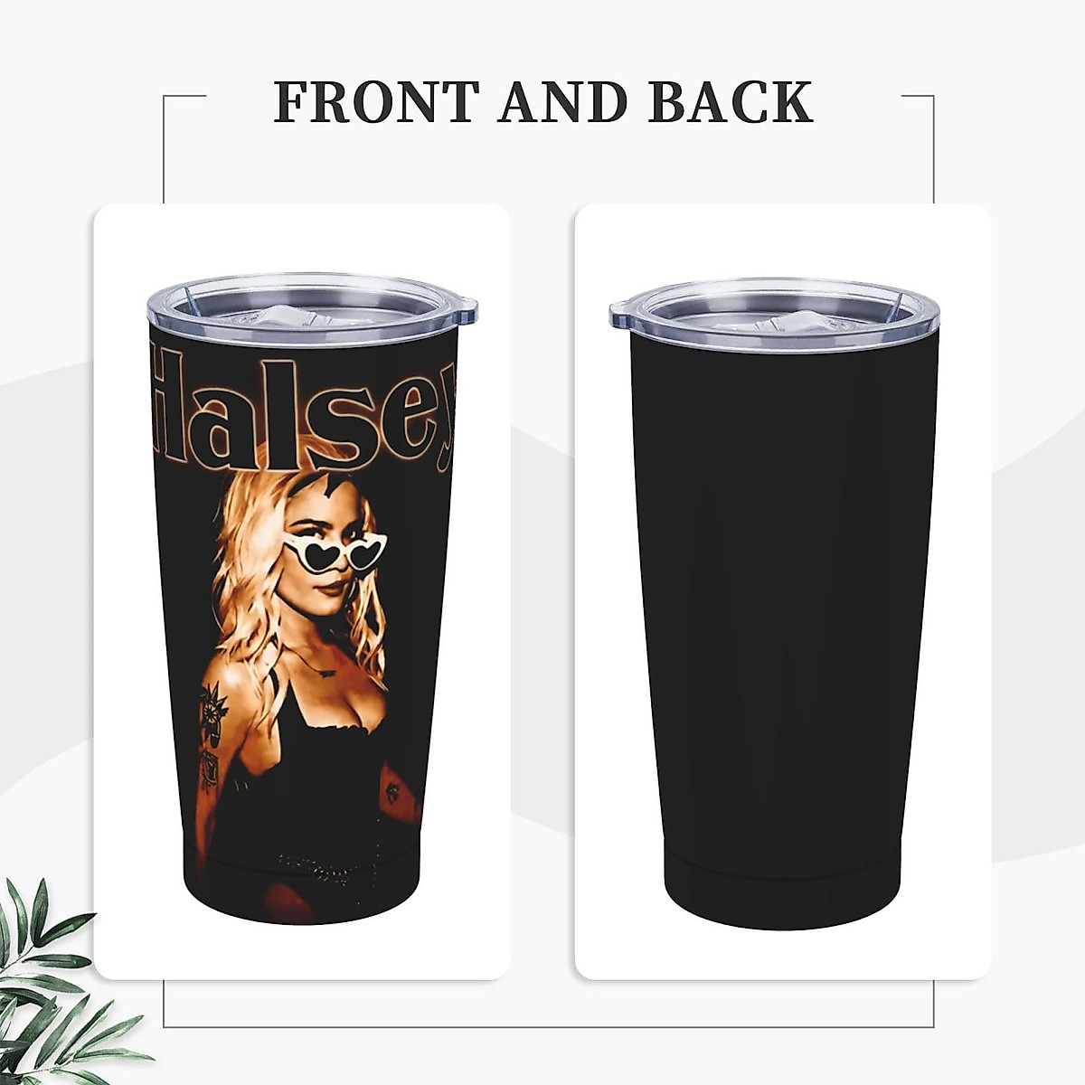 HIKTIEK Halseys Stainless Steel Insulated Car Sippy Cup With Lid Travel Mug for Cold Hot 20 oz