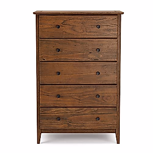Grain Wood Furniture Greenport 5-Drawer Chest, Brushed Walnut