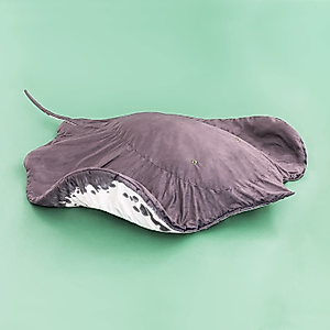 Devil Fish Stuffed Animal Blanket 50" x 50" Wearable Fish Blanket, Manta Ray Sleeping Bag, Soft Cozy Ray Throw Cloak Wrap Gifts for Women Adults and Kids