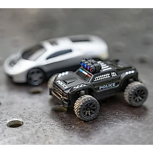 Helidirect Turbo Racing C82 1/76 Scale 2.4GHz Mini RC Car Police 2WD RTR Off-Road On Road Indoor Track Car - Remote Control Car, RC Car, RC Sport Car, RC Mini Monster Truck 1/76 Scale (HELIDIRECT)
