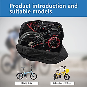 CamGo 20 Inch Folding Bike Bag - Waterproof Bicycle Travel Case Outdoors Bike Transport Bag for Cars Train Air Travel (Black, 20 inch)