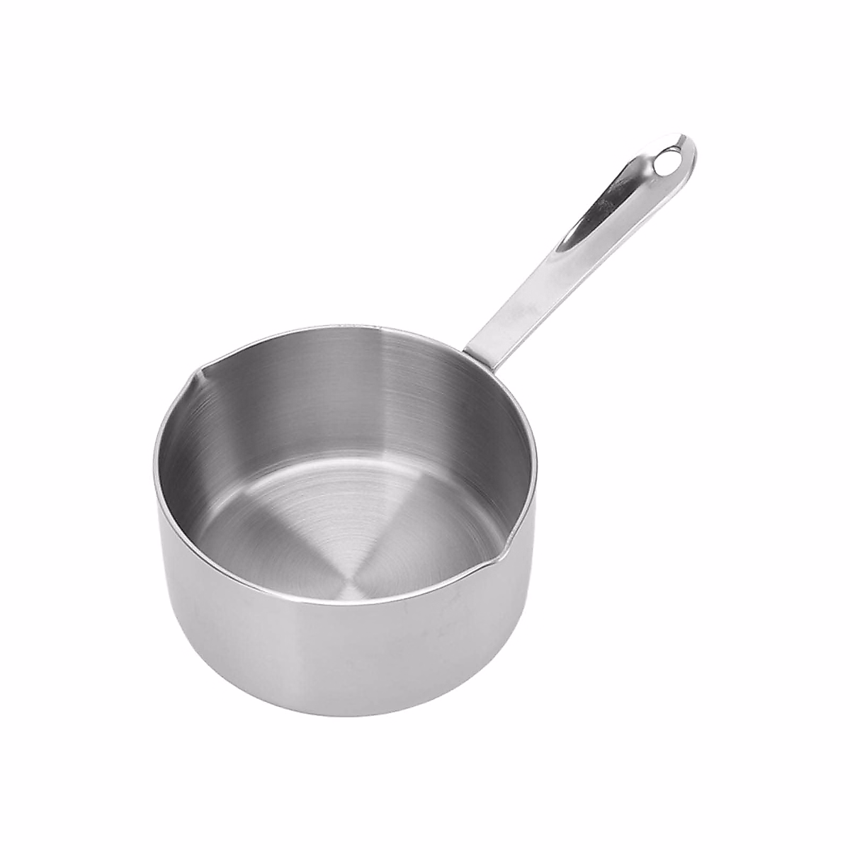 Stainless Steel Mini Sauce Pan, 350/500ML Small Saucepan Sauce Cup Sauce Pot with Long Handle for Banquet Chocolate Melting Coffee(350ML)