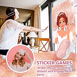 Bridal Shower Games Pin The Ring On The Bride Game, Bridal Shower Engagement Wedding Shower Bachelorette Funny Party Games