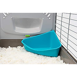Lixit Corner Litter Pan for Ferrets, Rabbits, Rats, Guinea Pigs and Other Small Animals. (Blue Pack of 1)