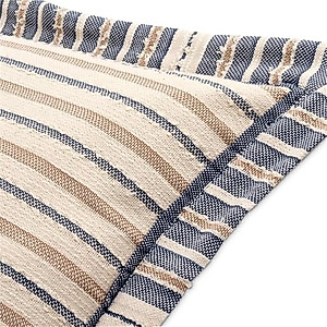 Michael Amini Mills 8-Piece Oversized Cotton King Duvet Set in Denim Blue