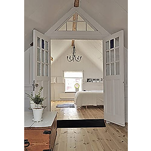 CINNYE 1.2'' Rise Solid Rubber Wheelchair Ramp,Threshold Ramp Used for Thresholds,Doorways and Bathroom (High:1.2 Inch(Pack of 1)) Black