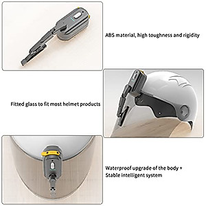 Shkalacar Motorcycle Helmet Windshield Wiper Rechargeable Waterproof Helmet Wiper Compatible with Most Visor