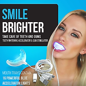 Oral Care Gum Light Tray from Starlite Smile for Android, iPhone, USB, USB-C Comes with Machine-Washable Mesh Storage Bag