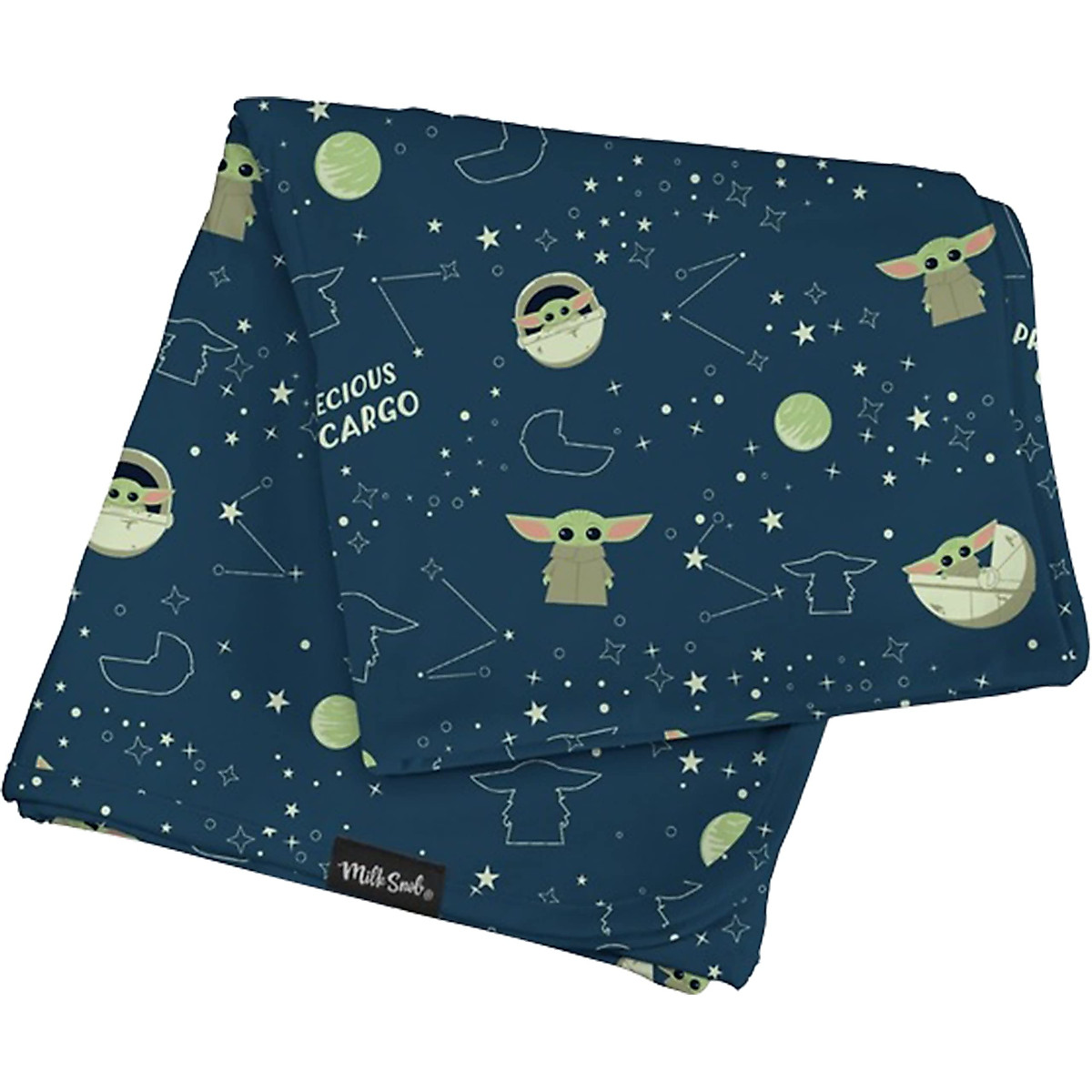 Milk Snob Star Wars The Child Baby Boy and Girl Swaddle Blanket, Soft Receiving, Security Bed and Play Blanket, Toddler and Infant Baby Bedding Registry and Shower Gifts, Newborn Essentials, 35x35