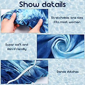 Sintege 4 Pcs Women Head Scarf Pre Tied Chemo Caps Slip on Turban Headwear Cancer Head Wraps Beanie Hat Bandana(Tie Dye Style)