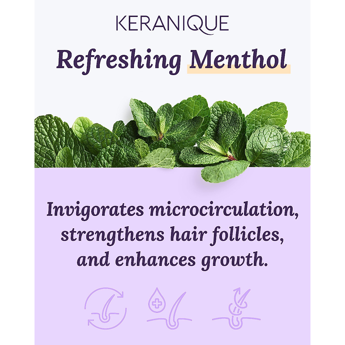 Keranique Volumizing Shampoo with Keratin and Biotin for Thinning Hair, Anti-Breakage, Follicle Strengthening, 12 Oz