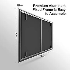 WEMAX PSA01 UST Projector Screen, 100-inch Ambient Light Rejecting ALR Projection Screen for Ultra Short Throw Projection, Fixed Frame Screen for Nova Support Other Brands UST Projectors