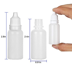 AKOLAFE 100PCS 15ML Plastic Dropper Bottles 0.5oz Eye Dropper Bottle with Screw Cap Empty Squeezable Liquid Dropper Bottle for Travel Small Eye & Ear Dropper Bottles to Store & Sort Essential Oil