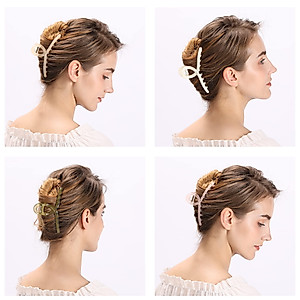 KUDUOER Hair Clips Ladies and Girls Large Banana Hair Clips High Elasticity Claw Clips Anti-Slip Butterfly Hair Clips Suitable for Thin Hair and Thick Thick Hair Clips 4pcs