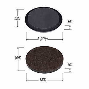 Slipstick Premium Furniture Sliders for All Floor Surfaces (16 Piece Moving Kit) Reusable 3.5” Round Furniture Movers for Sliding Furniture on Hardwood & Carpet, Black, CB13-1-16