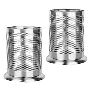 Cabilock 2pcs Kitchen Utensil Chopsticks Straw Holder Stainless Steel Silverware Holder Countertop Utensil Holder for Kitchen Home Office Pen Holder Organizer