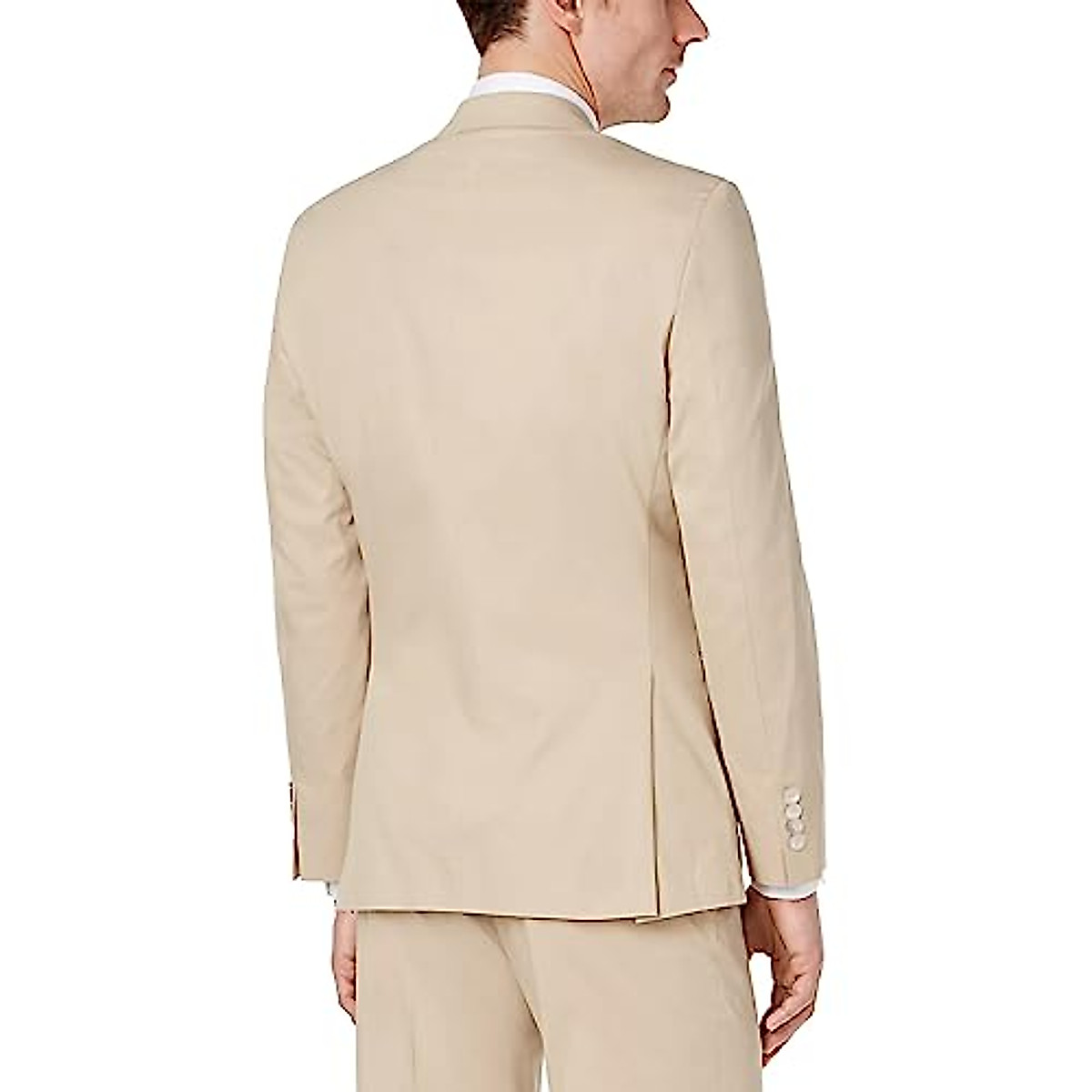 Lauren Ralph Lauren Mens Stretch Suit Separate Two-Button Suit Jacket Tan 50L