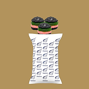 SpongeBob SquarePants Naughty List Coal Krabby Patties for Christmas, Nostalgic Gummy Candies Individually Wrapped for Holiday Stocking Stuffers, Pack of 3