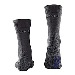 FALKE Women's TK2 Explore Cool Hiking Socks, Mid Calf, Medium Padding, Breathable Quick Dry, Cooling, Lyocell, Grey (Asphalt Melange 3180), 5-6, 1 Pair