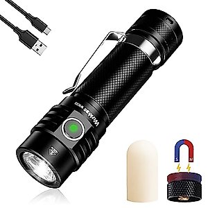 Wurkkos Mini EDC Flashlight Rechargeable - WK03 1800 Flashlight High Lumens - Super Bright Pocket LED Flashlight - Small Powerful Flashlight SST40 LED with Magnetic Tail Cap and Diffuser