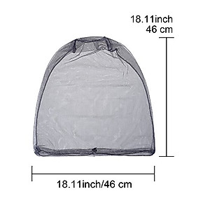 HESTYA 6 Pack Mosquito Head Net Bug Head Net Insects Mesh Head Net for Outdoor Face Neck Head Protecting, Grey