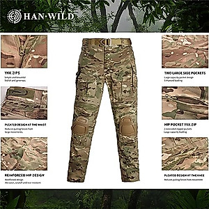 Alonepat Men Combat with Knee Pads Army Military Hunting Tactical Trousers Multicam Hiking Camping Pants Gray XXL