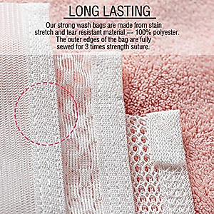 KOOZTI 3 Packs Delicate Laundry Bags for Reusable Socks、Face Masks and Makeup Remover Pads,Fine Mesh Wash Bags,Use YKK Zipper, with Hanger Loop, Portable Laundry Bag (3 Small)