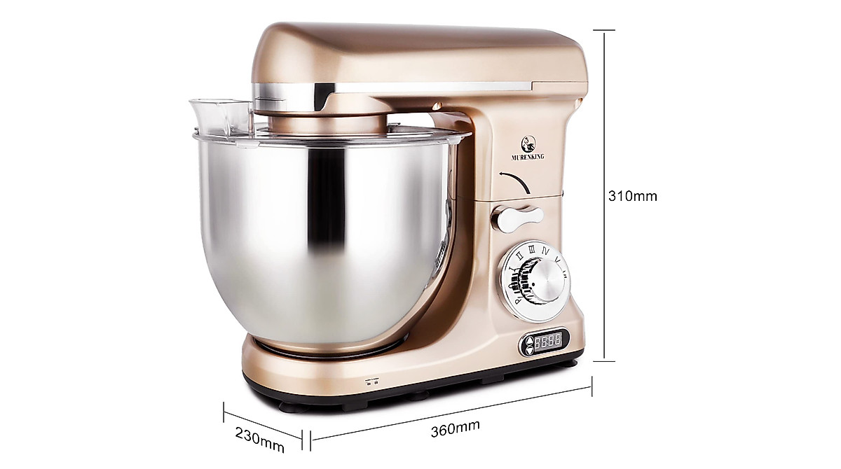 MURENKING 6-Qt Stand Mixer with Timer & 500W Power