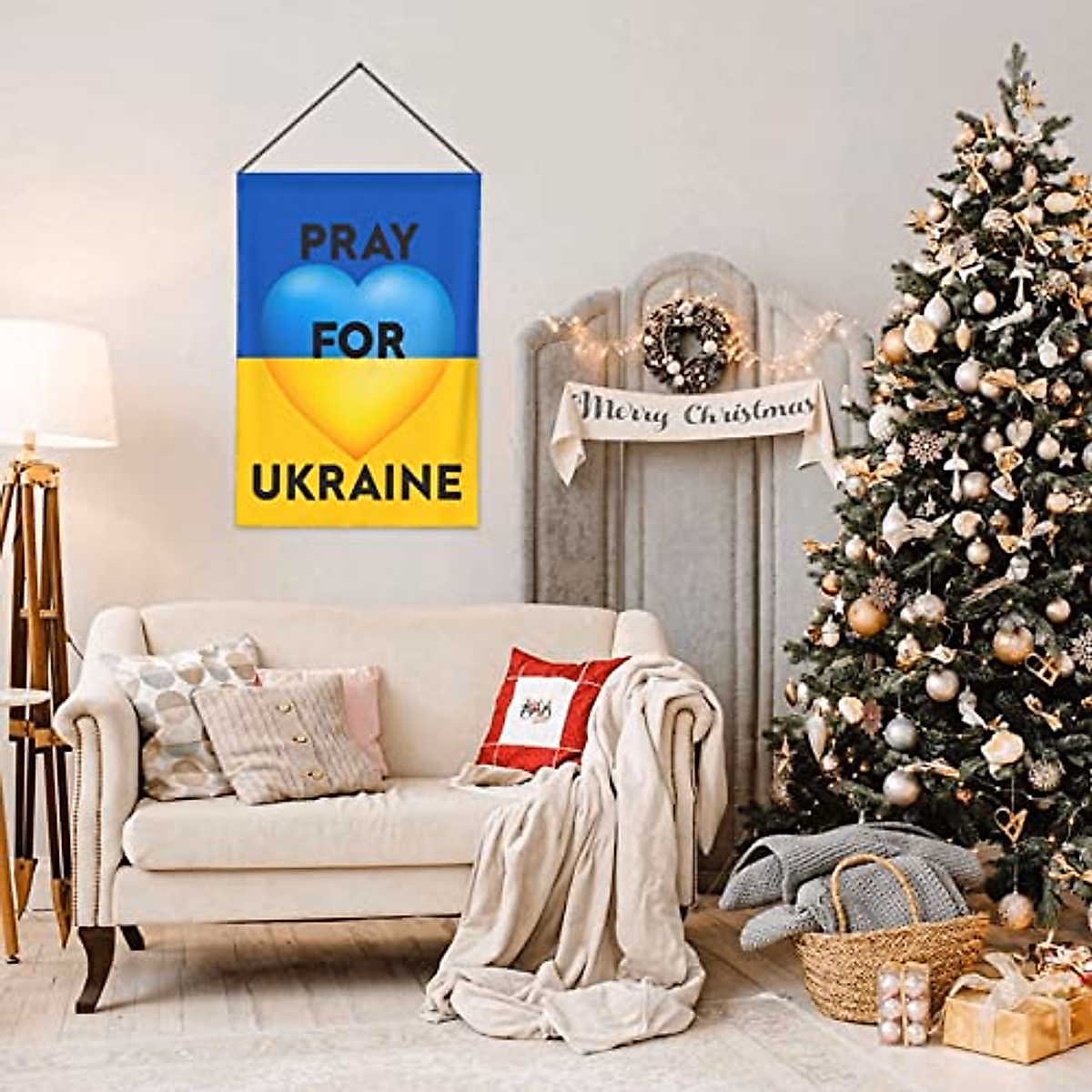 Ukraine Garden Flag, Pray for Ukraine,I Stand with Ukraine Ukrainian National Garden Flag Vertical Double Sided Yard Outdoor Decor 12.5 x 18 Inch (Z)