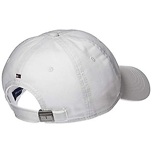 Tommy Hilfiger Men's Tommy Adjustable Baseball Cap, White, OS