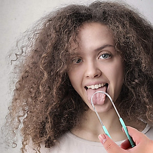 Healifty 4pcs Oral Tongue Scraper Stainless Steel Reusable Tongue Scraper Bad Breath Cleaner U Shaped Tongue Odor Eliminator Tongue Cleaning Tool for Adults Children