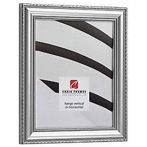 Craig Frames Victoria, Ornate Silver Picture Frame, 16 x 20 Inch