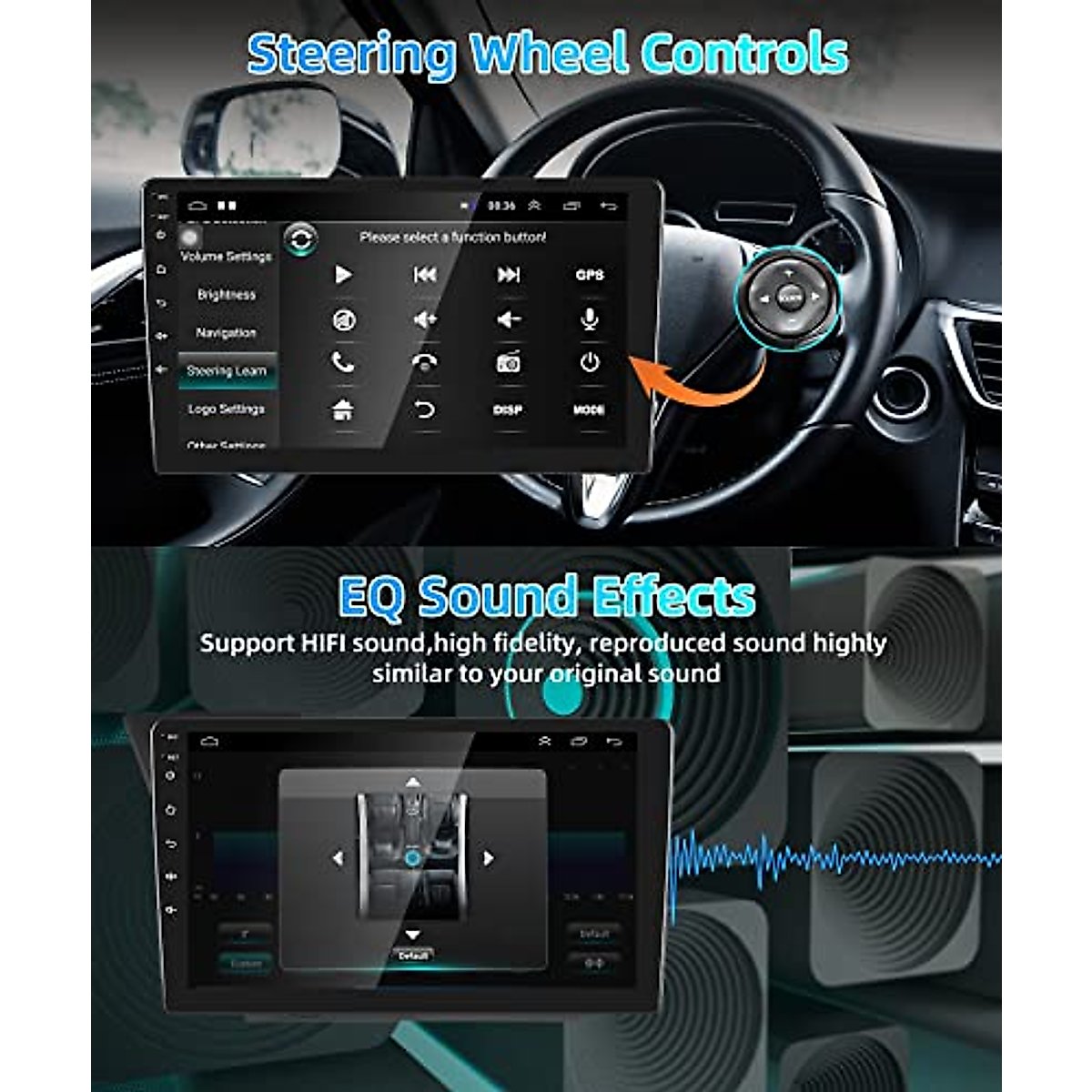 2+32G Android Radio for Honda Accord 8th 2008-2013 Support Wireless Carplay&Android Auto with 10.1" Touchscreen GPS Navigation Bluetooth USB WiFi FM/RDS Radio Receiver Backup Camera Head Unit Player