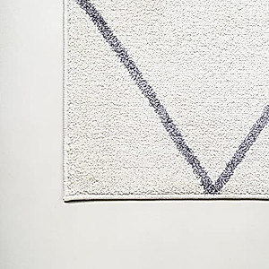 JONATHAN Y SEU102K-8 Cole Minimalist Diamond Trellis Indoor Area-Rug, Modern, Contemporary, Casual Easy-Cleaning,Bedroom,Kitchen,Living Room,Non Shedding, White/Gray, 8 X 10