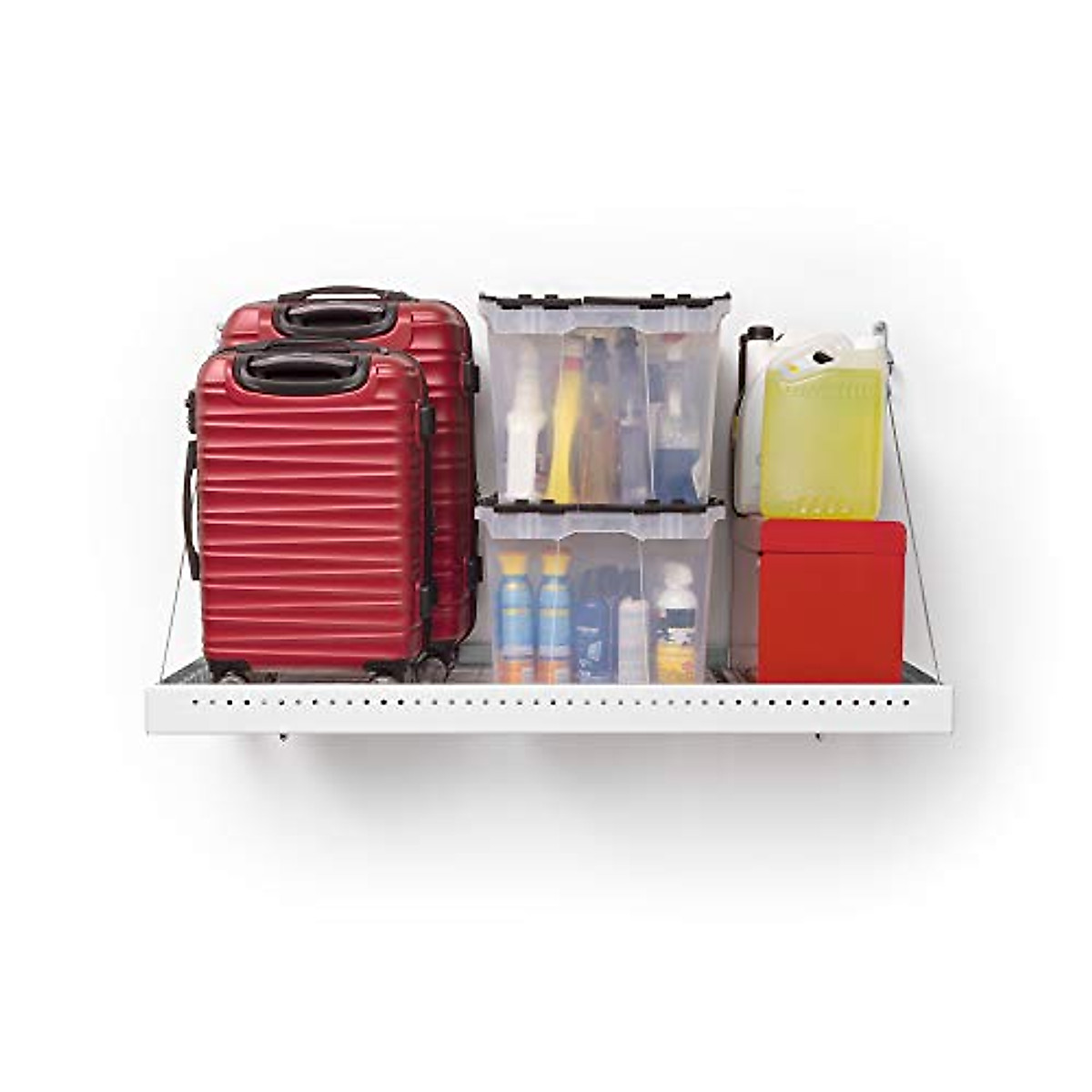 NewAge Products Pro Series White 2'. x 4'. Wall Mounted Steel Shelf, Garage Overheads, 40405