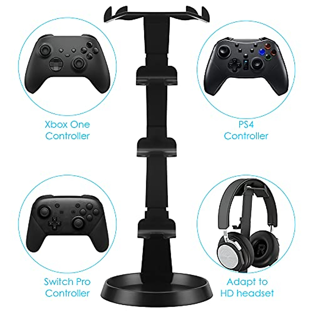Ruiqas Headphone Storage Display Stand for Ring-Fit Headphone Compatible with Switch Pro/PS4/Xbox One Controller