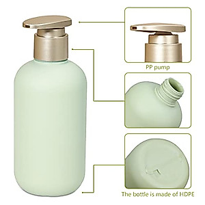 UMETASS 6.8 oz Plastic Pump Dispenser Bottles, Shampoo and Conditioner Bottles, Refillable Container for Bathroom Shower Body Wash Lotion (2 Pcs)