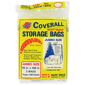 Warp Brothers CB-60 Warp's Banana Bags, Plastic, 60 x 108-Inch. (Pack of 2)