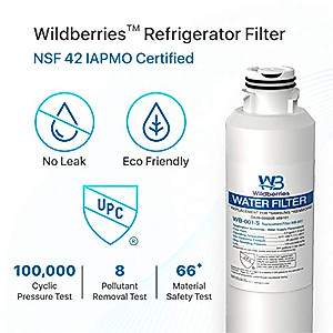 Wildberries DA29-00020B Samsung Refrigerator Water Filter Replacement for DA29-00020A/B, HAF-CIN/EXP, RF263BEAESR, DA97-08006A, RF28HFEDBSR, RF263TEAESG, RF4287HARS, RF28JBEDBSG, RS25J500DSR 1-Pack